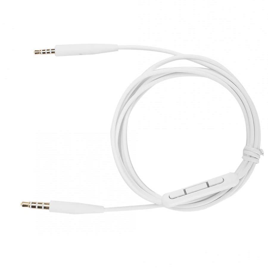 Replacement SoundTrue Headphone Audio Cable Inline Remote Volume & Mic Compatible with Bose SoundTrue Headset On-Ear 2/OE2/OE2i/QC25/QC35/Soundlink (White)