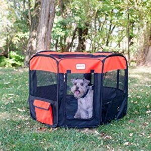 Armarkat Model PP002R-XL Portable Pet Playpen in Black and Red Combo, XL