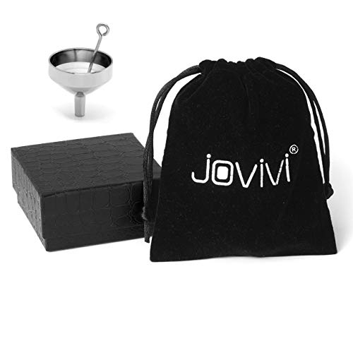 Jovivi Small Acrylic Tube Bottle Urn Necklace Stainless Steel Cremation Jewelry Memorial Ashes Holder Keepsake - Silver