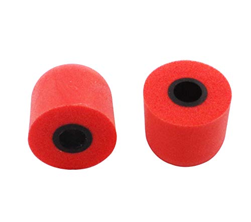 ALXCD Foam Ear Tips Compatible with 4.0mm Connect Hole, Medium Size 4 Pairs Soft Memory Foam Earbud Tips, Fit for Most in-Ear Headphones, Foam, Black Gray Red Blue