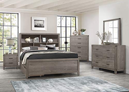 Homelegance Bookcase Bed, Queen, Grayish Brown