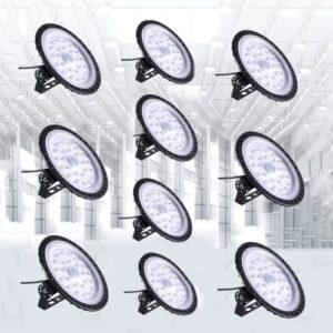 led high bay light 100w, 10000lm ufo led high bay light, 6000k led shop lights high bay lights, ip54 warehouse led lights commercial warehouse area light, bay lights-bay lighting for garage workshop