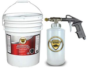 woolwax lanolin vehicle undercoating 5 gallon pail black w/pro gun & 2 wands.