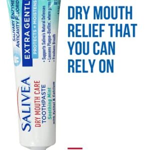 SALIVEA Dry Mouth Toothpaste - Soothing Mint Toothpaste with Natural Salivary Enzymes - Gentle Toothpaste to Aid Dry Mouth Care - Natural, Paraben Free Dry Mouth Toothpaste - Mint Flavor (2 Pack)