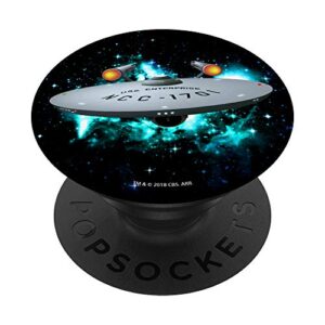 star trek u.s.s. enterprise portrait popsockets popgrip: swappable grip for phones & tablets