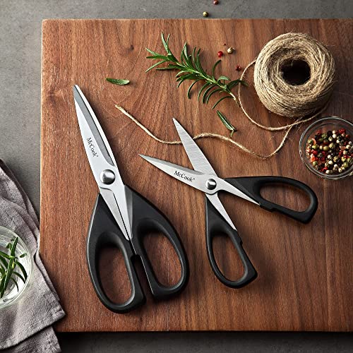 McCook® MC35 Knife Sets with Built-in Sharpener,11 Pieces German Stainless Steel Hollow Handle Kitchen Knives Set in Acacia Block