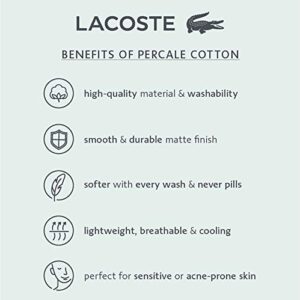 Lacoste Outline Pique Sheet Set, King, Light Gray