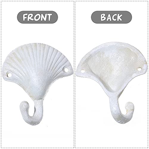 TOPBATHY 3pcs Nautical Hooks Crab sea Shell Shape Wall Hooks Coat Towel Hooks Robe Key Hat Clothes Hooks Wall Hangers Nautical Beach Coastal Wall Decorations Ornaments