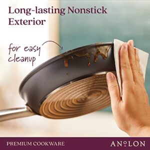 Anolon Accolade Forged Hard Anodized Nonstick Frying Pans/Skillet Set, 10 Inch and 12 Inch - Moonstone Gray