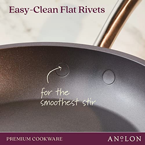 Anolon Accolade Forged Hard Anodized Nonstick Frying Pans/Skillet Set, 10 Inch and 12 Inch - Moonstone Gray