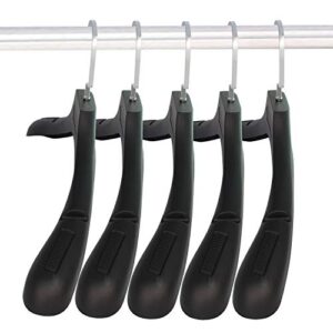 plastic extra wide suit hangers, pack of 20, width: 17.7",notched shoulders & swivel hooks, black