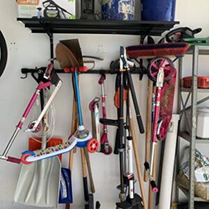 StoreYourBoard Tool Pro Essential Garage Rack, Equipment Organizer, Wall Mount Hanger With Overhead Shelf