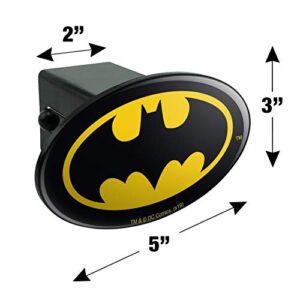 Batman Classic Bat Shield Logo Oval Tow Trailer Hitch Cover Plug Insert