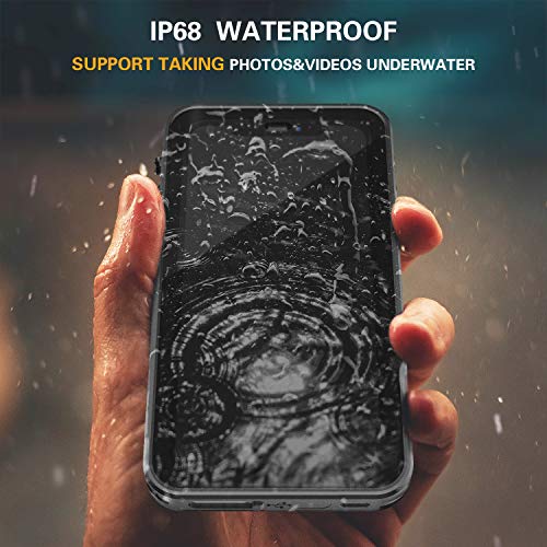 AMILIFECASES for iPhone 11 Case Waterproof,with Built in Screen Protector,Shockproof Dustproof Full Body Heavy Duty Protective Phone Case for iPhone 11 6.1 inches Black/Clear