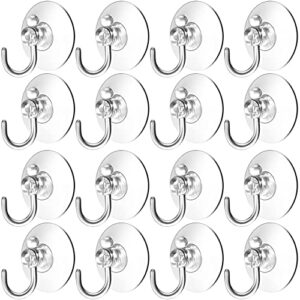 Mudder 24 Pieces Suction Cup Light Suction Cup Wall Hooks Hangers Light Suction Cup Clips for Christmas Wreath String Lights Xmas Decoration (45 mm, Plastic Hook)