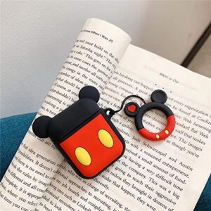 ZAHIUS Airpods Silicone Case Cool Cover Compatible for Apple Airpods 1&2 [Cartoon Series][Designed for Kids Girl and Boys](2Pack Minnie/Mickey)