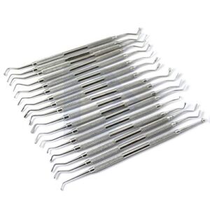 professional dental filling instruments amalgam composite plastic 17 pieces restoration smooth plugger westcott flat plastic spatula ball burnisher