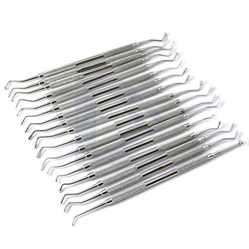 Professional Dental Filling Instruments Amalgam Composite Plastic 17 Pieces Restoration Smooth Plugger Westcott Flat Plastic Spatula Ball Burnisher