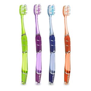 gum - 525ph technique deep clean toothbrush, compact soft bristles, item 525 professional samples, 12 count