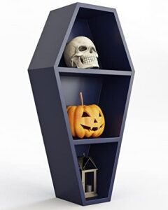 manny's mysterious oddities coffin shelf spooky coffin decor goth shelf - black coffin shelves all 14 by 7 inches