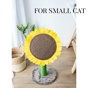 Catry Cat Tree – Nature Looking of Cat beds and Furniture All-in-1, Allure Cats Love to Lounge in and Lazily Recline While Playing with Cute Bees Toys and Scratching Post, Adjustable Sunflower