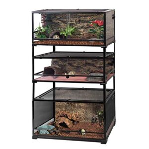 REPTI ZOO Reptile Terrarium Stackers Post Only for RK Knock-Down Glass Terrariums