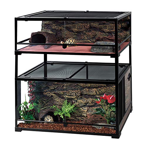 REPTI ZOO Reptile Terrarium Stackers Post Only for RK Knock-Down Glass Terrariums