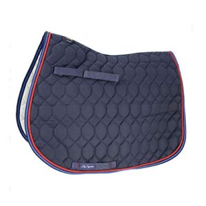 hy signature gp saddle pad (cob/full) (navy/red/blue)