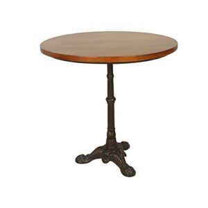 carolina classic velio mango wood table top bistro table in chestnut and black