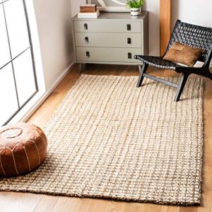 safavieh natural fiber collection 6' x 9' ivory nf186a handmade boho farmhouse woven jute area rug