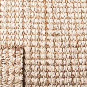 SAFAVIEH Natural Fiber Collection 6' x 9' Ivory NF186A Handmade Boho Farmhouse Woven Jute Area Rug