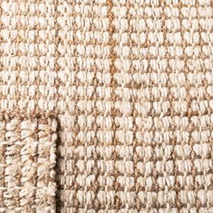 SAFAVIEH Natural Fiber Collection 6' x 9' Ivory NF186A Handmade Boho Farmhouse Woven Jute Area Rug