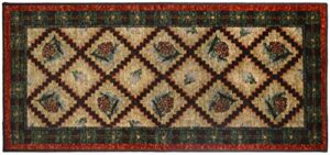 cozy cabin pleasant pine accent rug, 30"x46", green