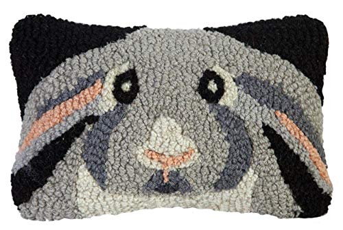 Chandler 4 Corners Rabbit 8"x12" Hooked Pillow