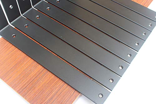 8 Pack - L12" x H 8" x W 1.5", 5mm Thick Rustic Shelf Bracket, Iron Shelf Brackets, Metal Shelf Bracket, Industrial Shelf Bracket, Modern Shelf Bracket, Decorative Shelving, Shelf Supports with Screws