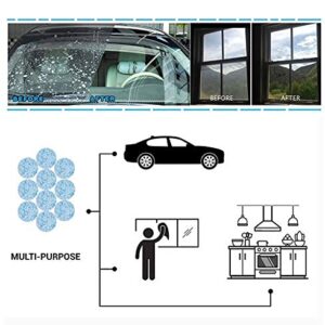 Blulu 60 Pieces Car Windshield Glass Concentrated Washer Tablets Windshield Washer Fluid Solid Car Effervescent Tablets Glass Solid Wiper Cleaning Tablets for Car Kitchen Window