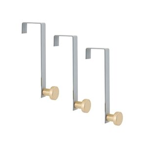 elle decor elle décor 3 pack single over the door grey bath-towel-hooks