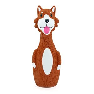 CHIWAVA 3 Pack 5.7 Inch Squeaky Latex Dog Toys Standing Stick Dog Dog Toy Puppy Fetch Interactive Play for Small Dogs