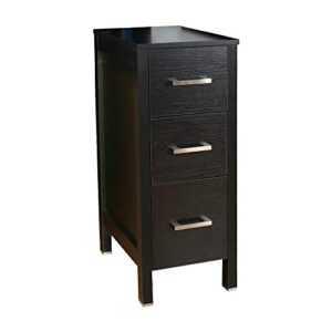 bathroom drawer organizer,free standing single vanity,nightstand,12" lx20 wx30 h, made of mdf wood,vertical dresser storage tower vanity for bedroom/hallwa/entryway,self-assemble,3 drawers (black)