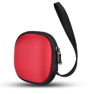 portable carrying case compatible for powerbeats pro case cover, ankasi hard travel protective storage cover case nylon accessories bag with lanyard/for beats powerbeats pro 2019 (red)