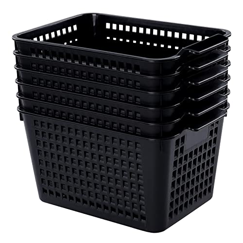 Vababa 6-Pack Plastic Storage Basket, Storage Bins for Pantry