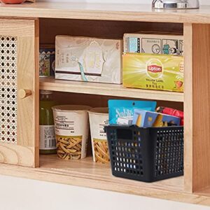 Vababa 6-Pack Plastic Storage Basket, Storage Bins for Pantry