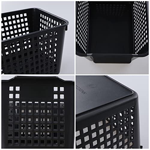 Vababa 6-Pack Plastic Storage Basket, Storage Bins for Pantry