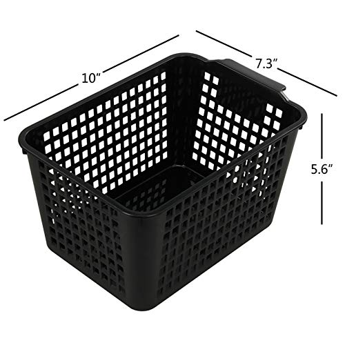 Vababa 6-Pack Plastic Storage Basket, Storage Bins for Pantry