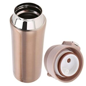 Vacuum Bottle, Stainless Steel Vacuum Thermos Insulated Water Bottle Travel Mug Coffee Tea Cup 350ml, Insulated Travel Mug, Thermos Bottle(Golden)