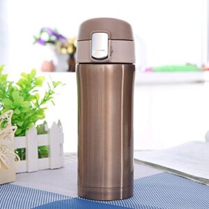 Vacuum Bottle, Stainless Steel Vacuum Thermos Insulated Water Bottle Travel Mug Coffee Tea Cup 350ml, Insulated Travel Mug, Thermos Bottle(Golden)