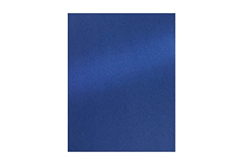 Navy Blue Shimmer Paper - 100-Pack Metallic Cardstock Paper, 92 lb Cover, Double Sided, Printer Friendly - Perfect for Weddings, Birthdays, Craft Use, Letter Size Sheets, 8.5 x 11 Inches