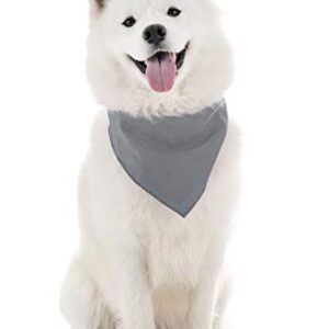 Mechaly Dog Plain Bandanas - 2 Pack - Scarf Triangle Bibs for Small, Medium and