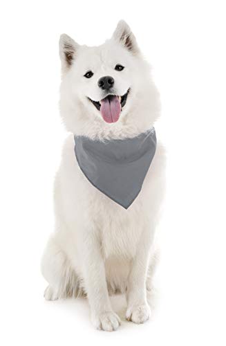 Mechaly Dog Plain Bandanas - 2 Pack - Scarf Triangle Bibs for Small, Medium and