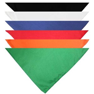 Mechaly Dog Plain Bandanas - 2 Pack - Scarf Triangle Bibs for Small, Medium and